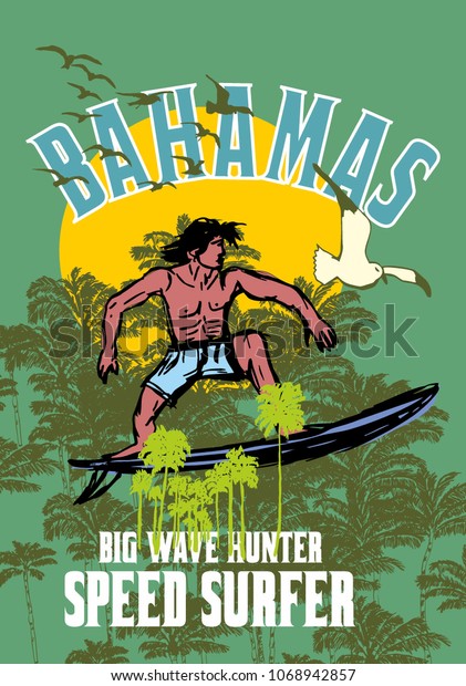 Bahamas Grapihc Design Vector Art Stock Vector (Royalty Free) 1068942857