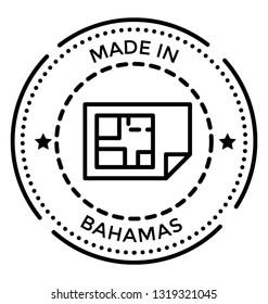 Bahamas Label State Logo Icon Stock Vector (Royalty Free) 1319321045