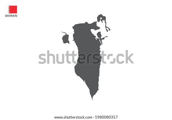 Bahrain Black Shadow Map Isolated On Stock Vector (Royalty Free ...