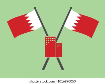Bahrain Emblem Buildings Stock Vector (Royalty Free) 1016990053 ...