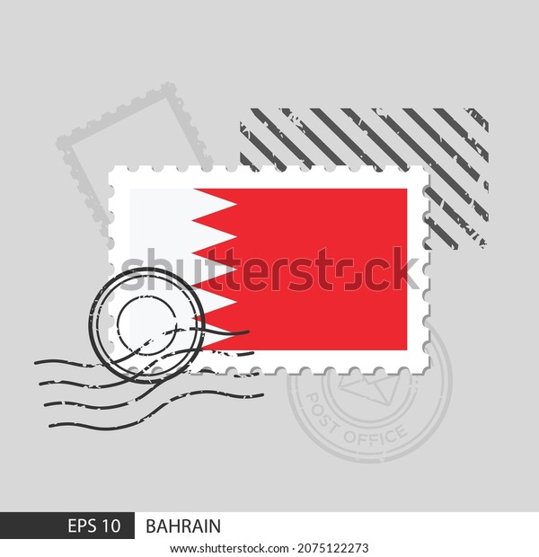 Bahrain Flag Postage Stamp Isolated Vector Stock Vector (Royalty Free ...