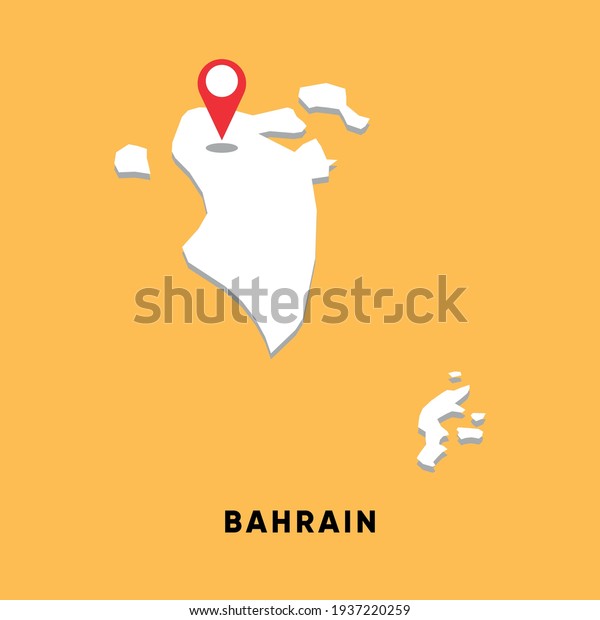 Bahrain Isometric Map Location Icon Vector Stock Vector (Royalty Free ...