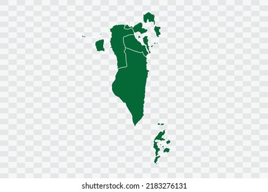 Bahrain Map Green Color On White Stock Vector (Royalty Free) 2183276131 ...