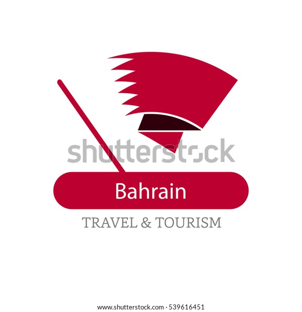 Bahrain Travel Destination Logo Vector Travel Stock Vector (Royalty ...