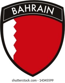 Bahrain Vector Crest Flag Stock Vector (Royalty Free) 14345599 ...