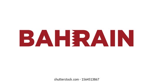 Bahrain Vector Logo Flag Illustration Stock Vector (Royalty Free ...