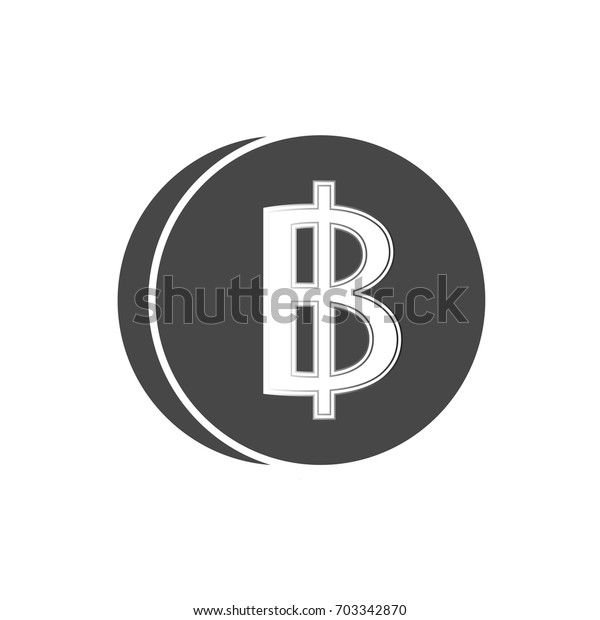 Baht Sign Icon Stock Vector (Royalty Free) 703342870