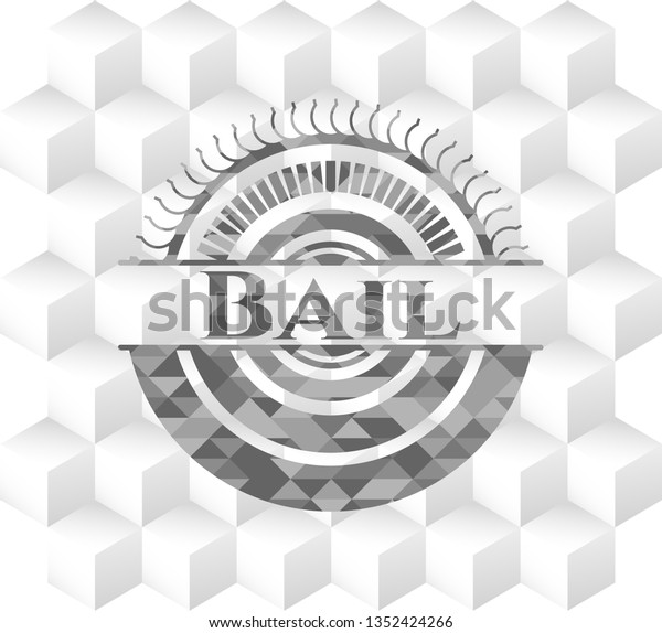 Bail Grey Emblem Cube White Background Stock Vector (Royalty Free ...
