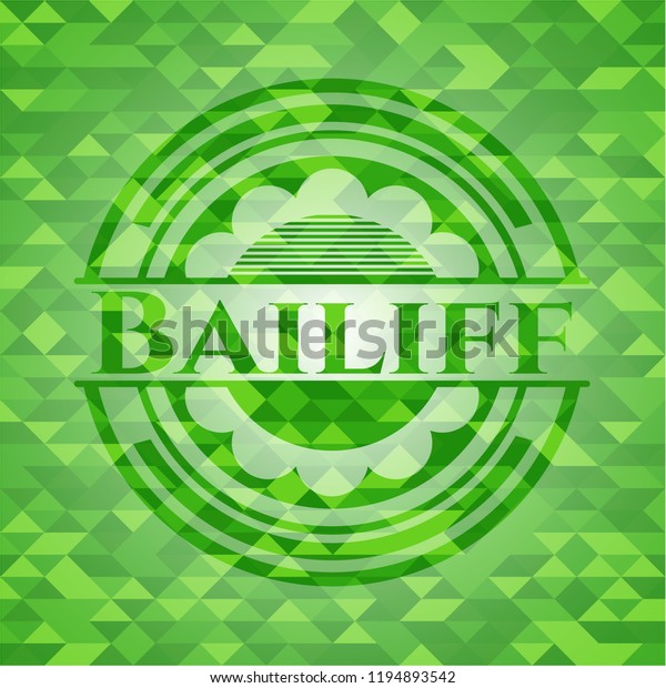 Bailiff Green Emblem Mosaic Background Stock Vector (Royalty Free ...