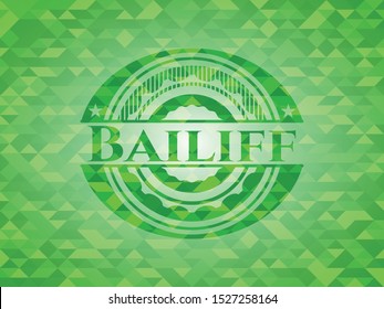 Bailiff Green Mosaic Emblem Vector Illustration Stock Vector (Royalty ...