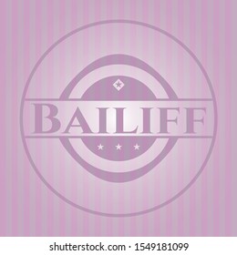 Bailiff Pink Emblem Vector Illustration Detailed Stock Vector (Royalty ...