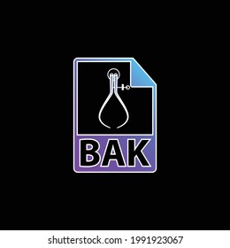 Bak File Format Symbol Blue Gradient Stock Vector (Royalty Free ...
