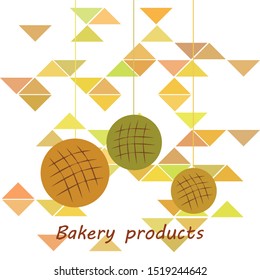 Bakery Background Line Graphics Collection Bread Stock Vector (Royalty ...