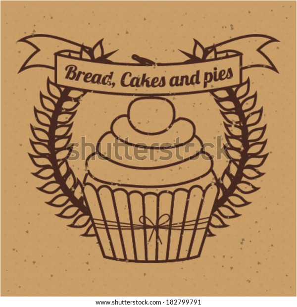 Bakery Design Over Beige Background Vector Stock Vector (Royalty Free ...