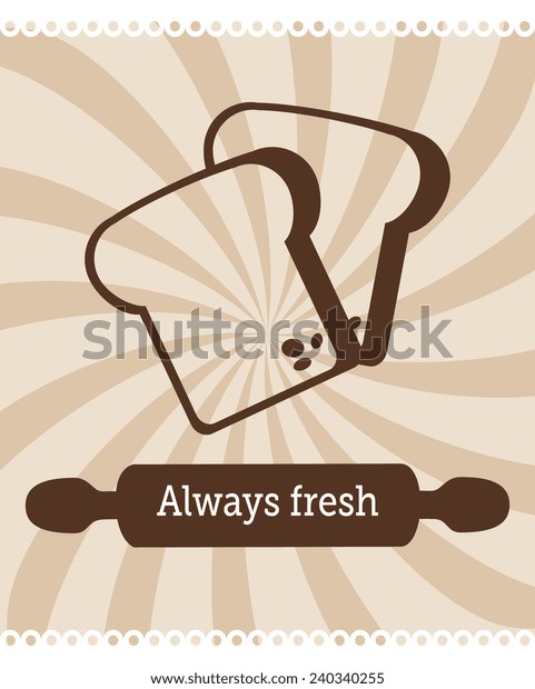 Bakery Design Over Beige Background Vector Stock Vector (Royalty Free ...