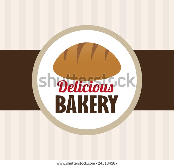 Bakery Design Over Beige Background Vector Stock Vector (Royalty Free ...
