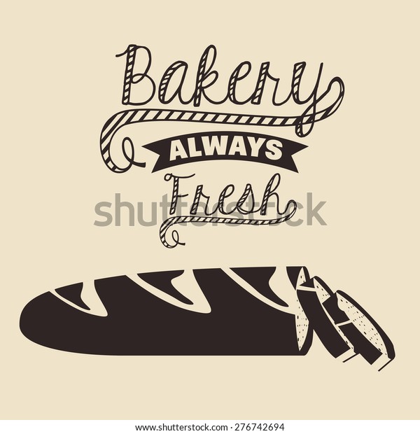 Bakery Design Over Beige Background Vector Stock Vector (Royalty Free ...