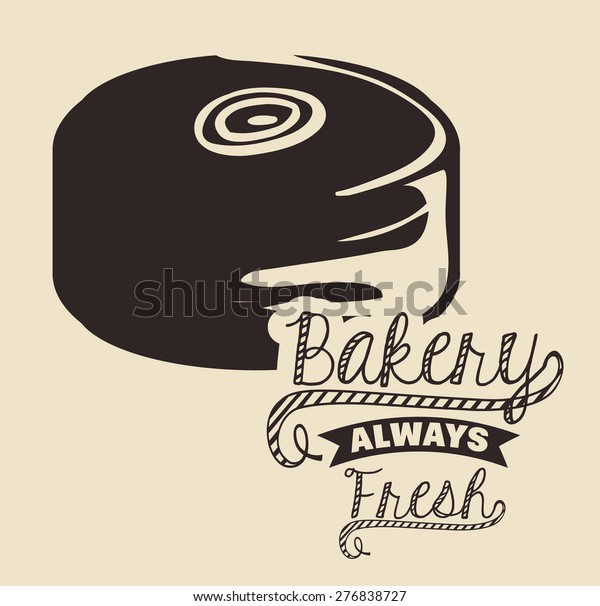 Bakery Design Over Beige Background Vector Stock Vector (Royalty Free ...