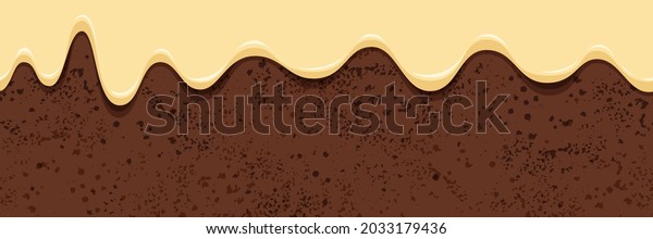 Bakery Horizontal Banner Biscuit Seamless Pattern Stock Vector (Royalty ...