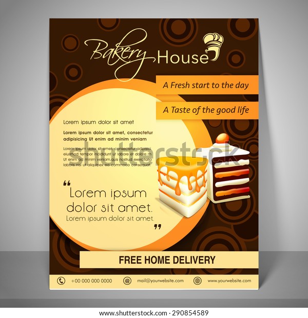 Bakery House Menu Banner Address Bar Stock Vector (Royalty Free) 290854589