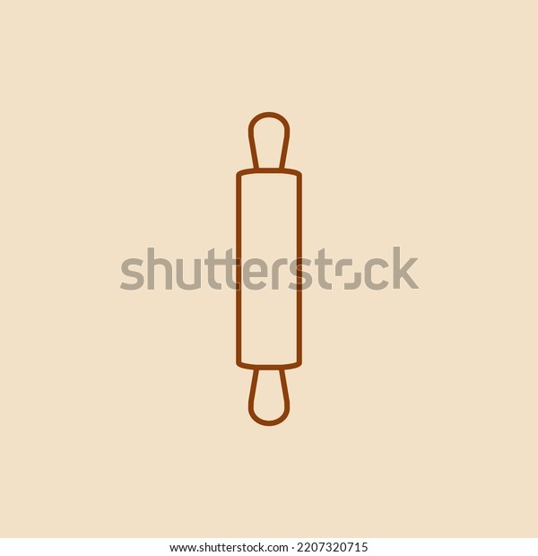 Bakery Rolling Pin Outline Icon Stock Vector (Royalty Free) 2207320715 ...