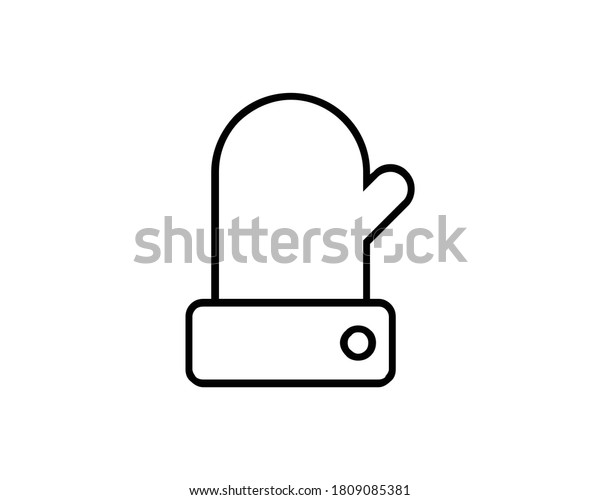 Baking Gloves Icon Vector Illustration Stock Vector (Royalty Free ...