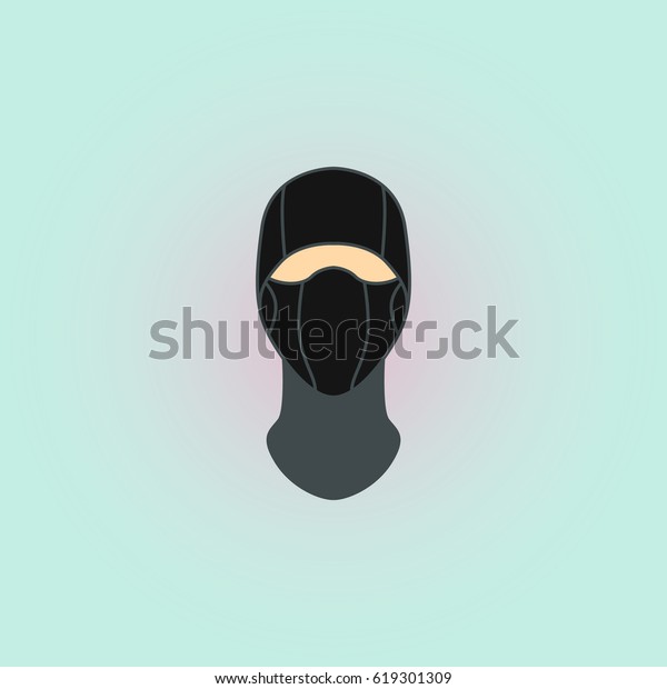 Balaclava Mask Symbol Simple Flat Icon Stock Vector (Royalty Free ...
