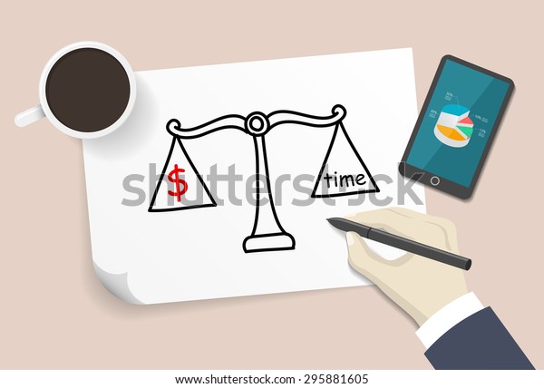Balance Drawn By Hand On White Stock Vector (Royalty Free) 295881605 ...