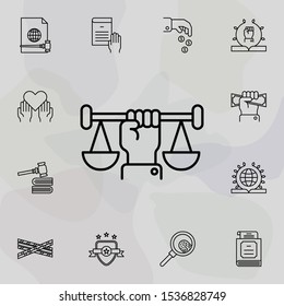 Balance Hand Icon Universal Set Law Stock Vector (Royalty Free ...