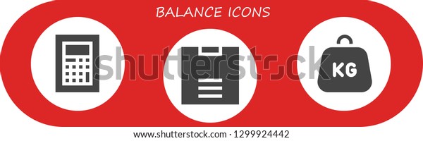 Balance Icon Set 3 Filled Balance Stock Vector (Royalty Free ...