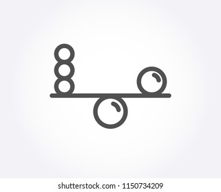 Balance Line Icon Mind Stability Sign Stock Vector (Royalty Free ...