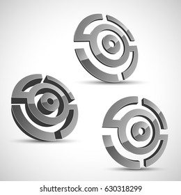 Balance Logo Dimensional Circle Logo Template Stock Vector (Royalty ...