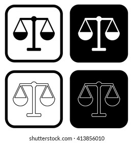 Balance Outline Icon Vector Illustration Stock Vector (Royalty Free ...