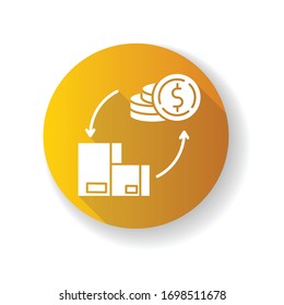 Balance Payments Yellow Flat Design Long Stock Vector (Royalty Free ...