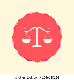 Balance Scale Icon Red Stamp Vector Stock Vector (Royalty Free ...