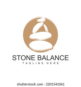 Balance Stone Logo Design Vector Therapy Stock Vector (Royalty Free ...