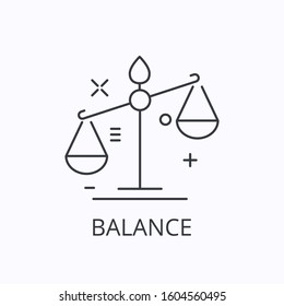 Balance Thin Line Icon Outline Vector Stock Vector (Royalty Free ...