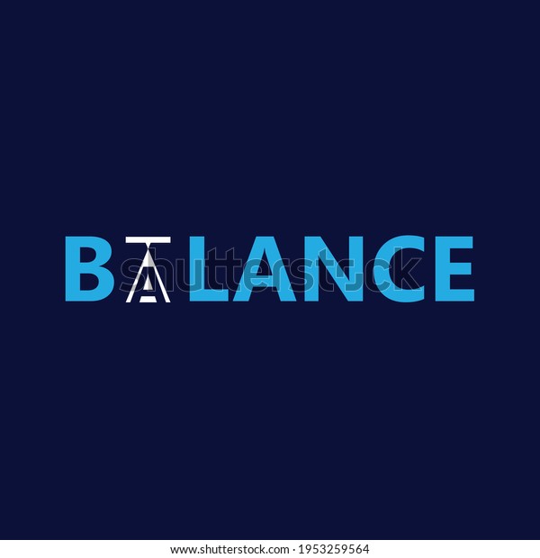 Balance Type Modern Logo Design Stock Vector (Royalty Free) 1953259564