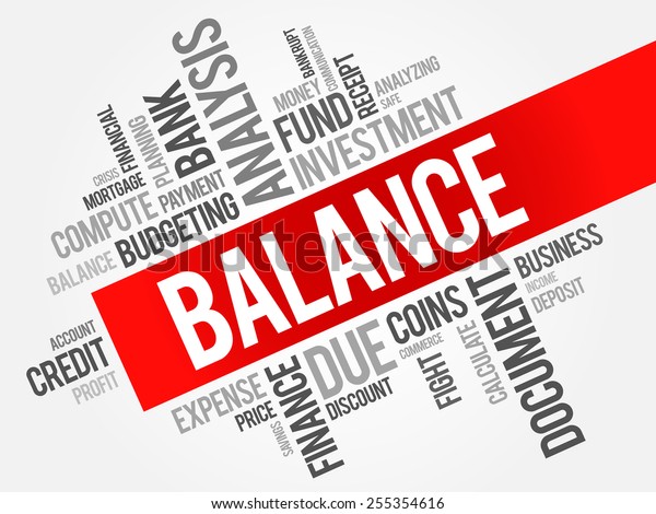 Balance Word Cloud Business Concept Stock Vector (Royalty Free ...