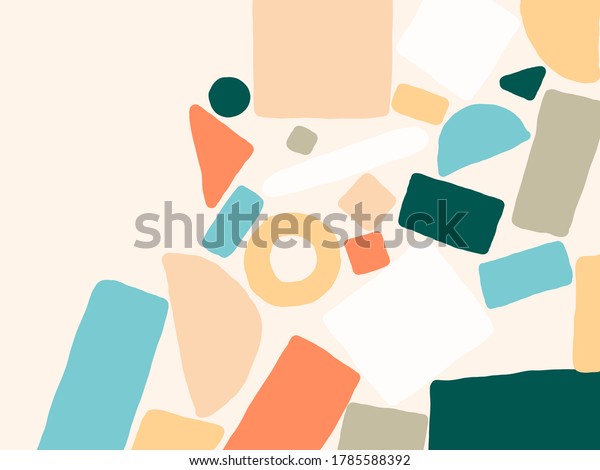Balanced Geometric Minimal Shapes Filling Background Stock Vector ...