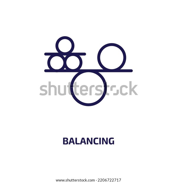 Balancing Icon Activity Hobbies Collection Thin Stock Vector (Royalty ...