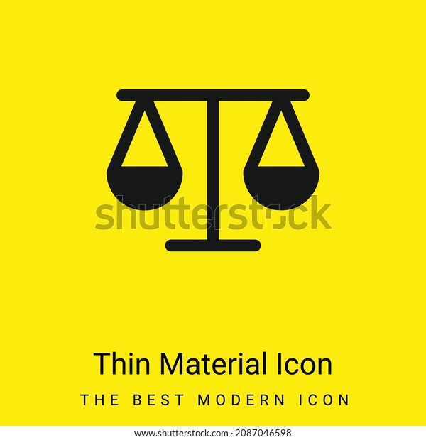 Balancing Scale Outline Minimal Bright Yellow Stock Vector (Royalty ...