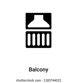Balcony Icon Vector Isolated On White Stock Vector (Royalty Free ...