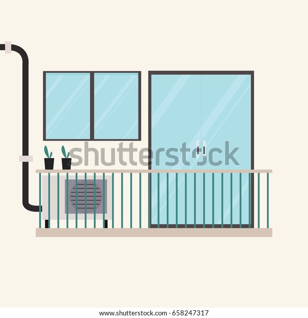 Balcony Vector Cartoon On White Background Stock Vector (Royalty Free ...