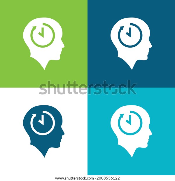 Bald Head Time Symbol Inside Flat: Vector có sẵn (miễn phí bản quyền ...