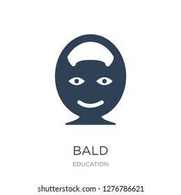 Bald Icon Vector On White Background Stock Vector (Royalty Free ...