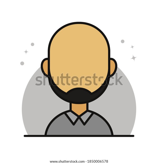 Bald Man Avatar Icon Filled Line Stock Vector (Royalty Free) 1850006578 ...
