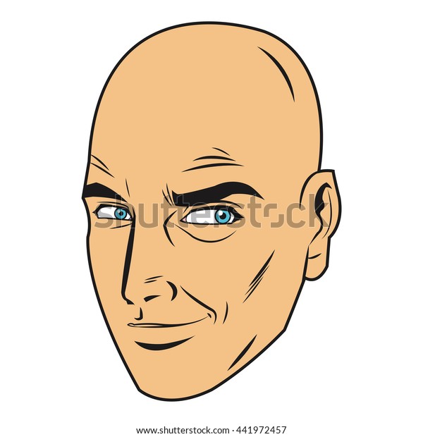 Bald Man Face Stock Vector (Royalty Free) 441972457 | Shutterstock
