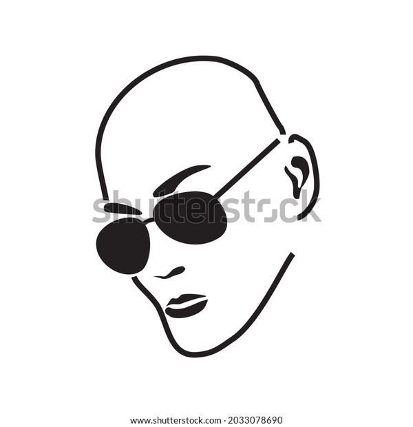 Baldy Man Silhouette Vector Logo Man Stock Vector (Royalty Free ...