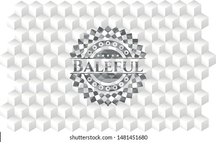 Baleful Grey Emblem Cube White Background Stock Vector (Royalty Free ...